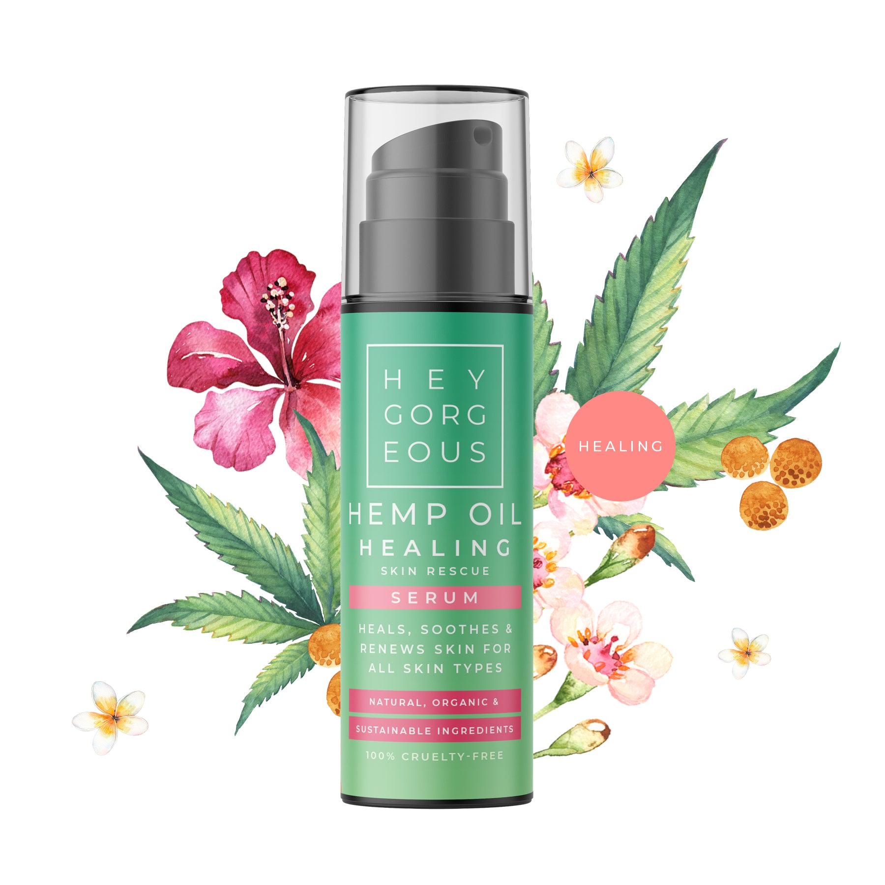 Hemp Oil Healing Skin Rescue Serum – Hey Gorgeous